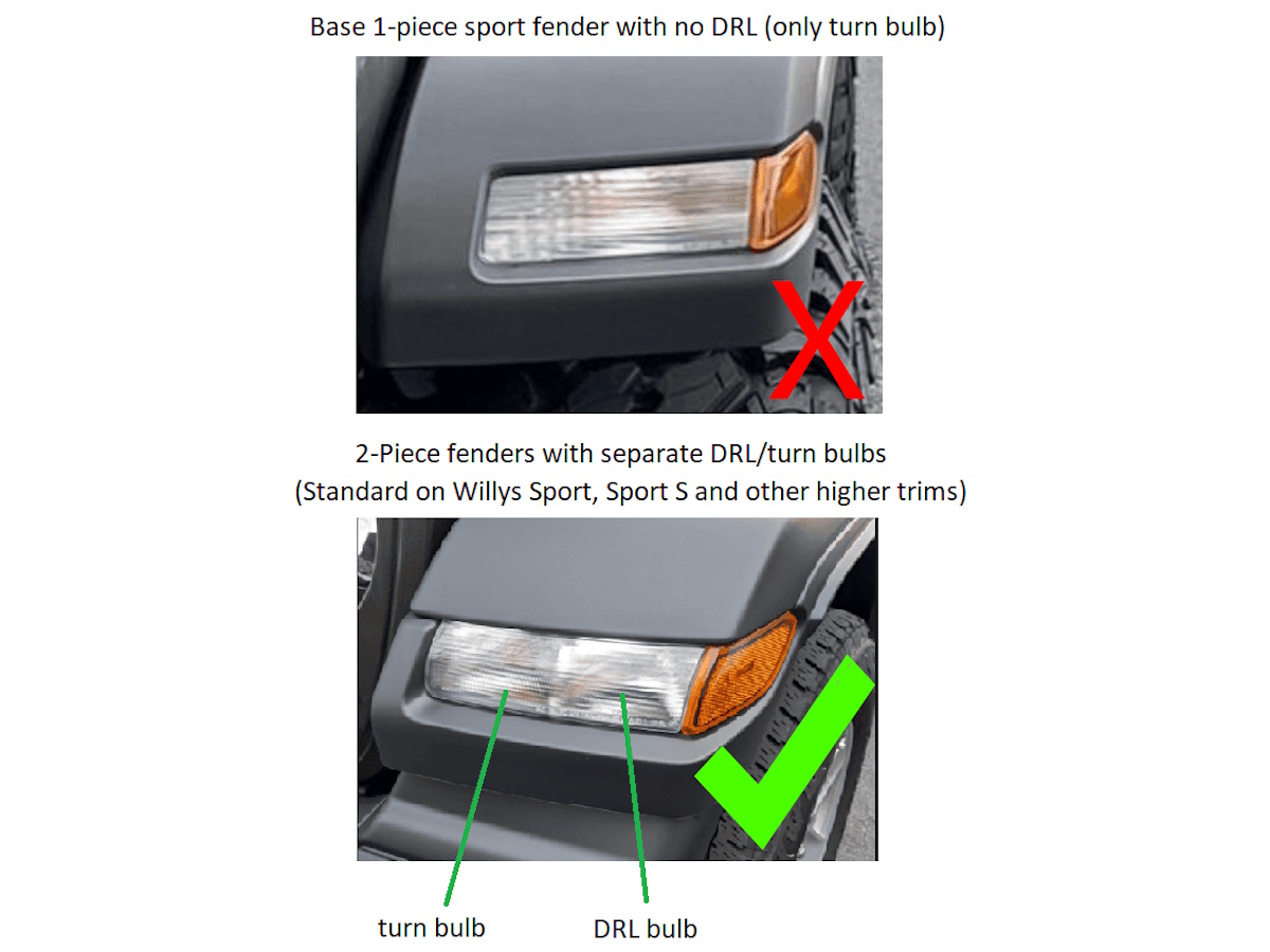 Mopar LED Front Turn Signal / Daytime Running Lamps DRL - JLJTTSDRL ...